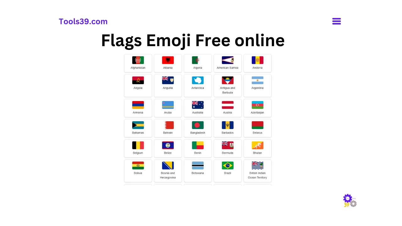Flags Emoji Free online - Tools39.com